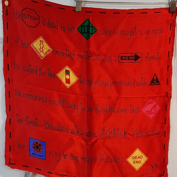 Lulu Guinness | Accessories | Lulu Guinness Scarf Red Dead End | Poshmark